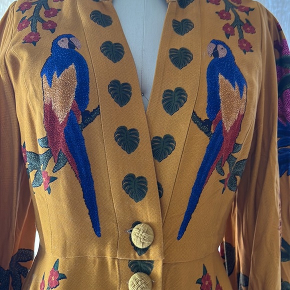 FARM Rio | Dresses | Farm Rio Tropical Tapestry Maxi Dress Parrot Print ...